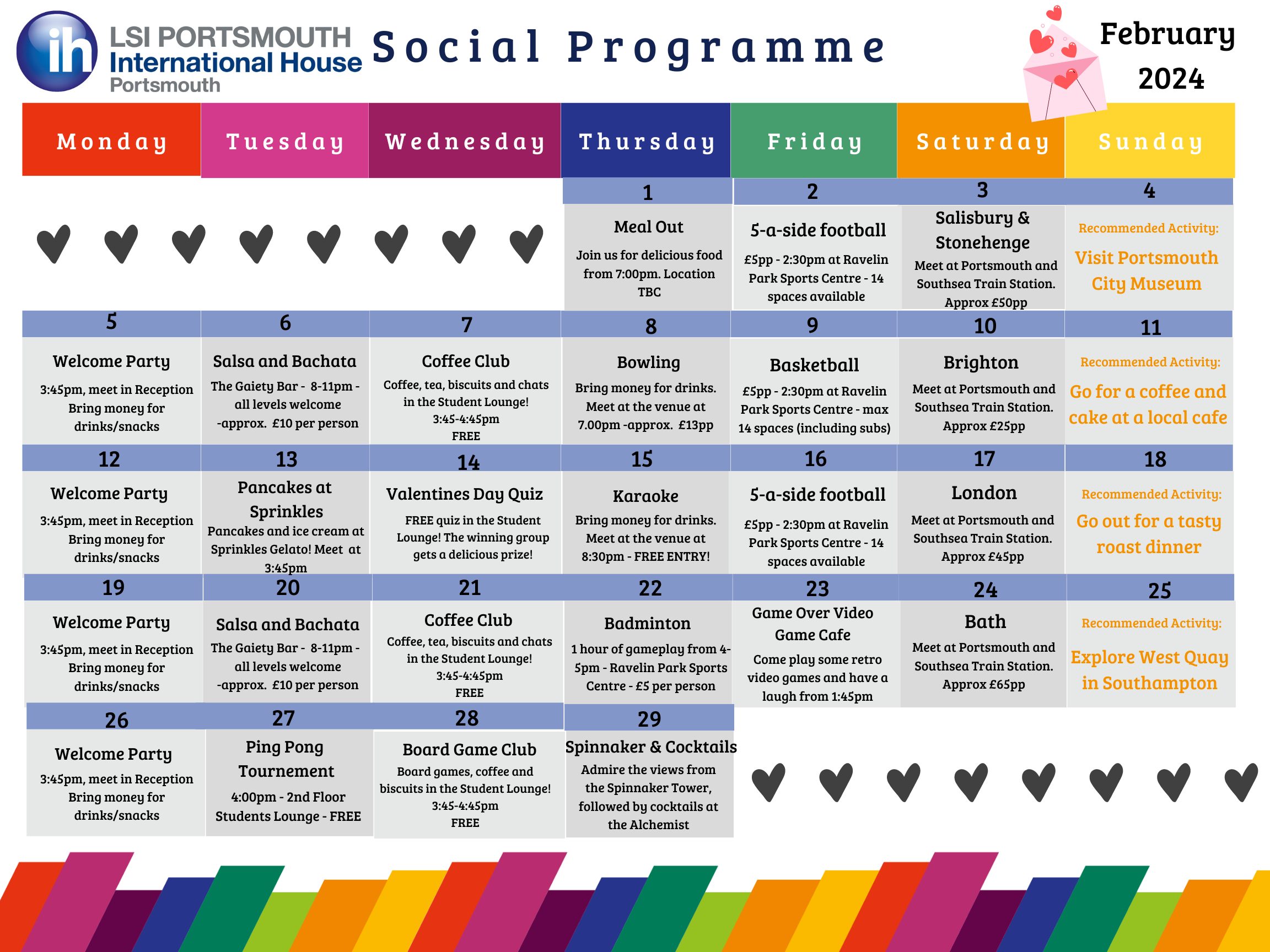 Social Programme | Fun with English! | LSI/IH Portsmouth